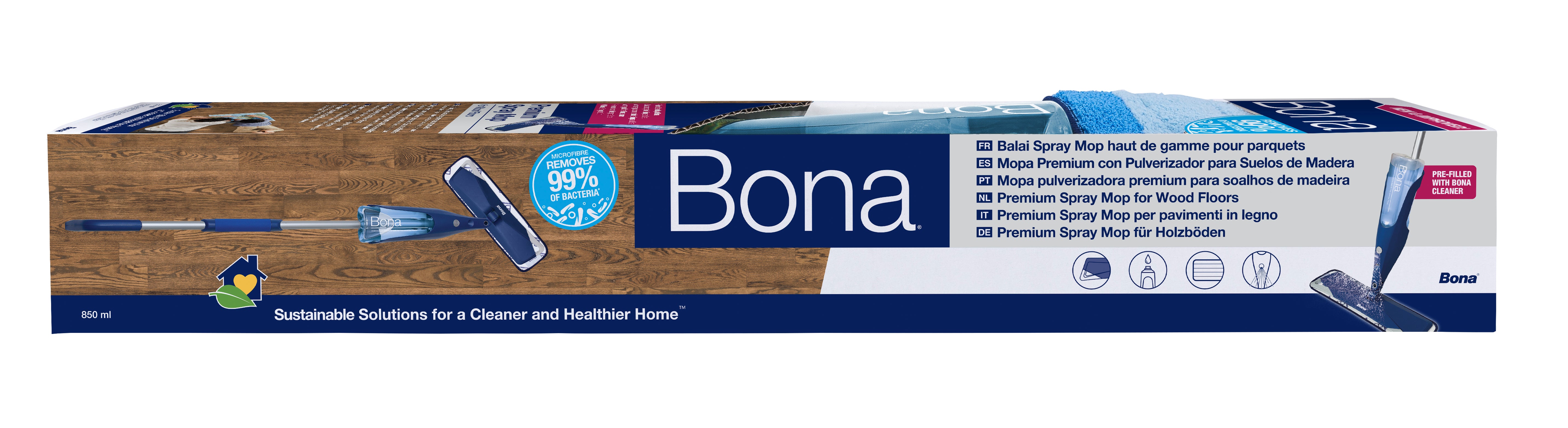 Bona Wood Floor Spray Mop Kit with Refillable Cartridge — Elite Wooden ...